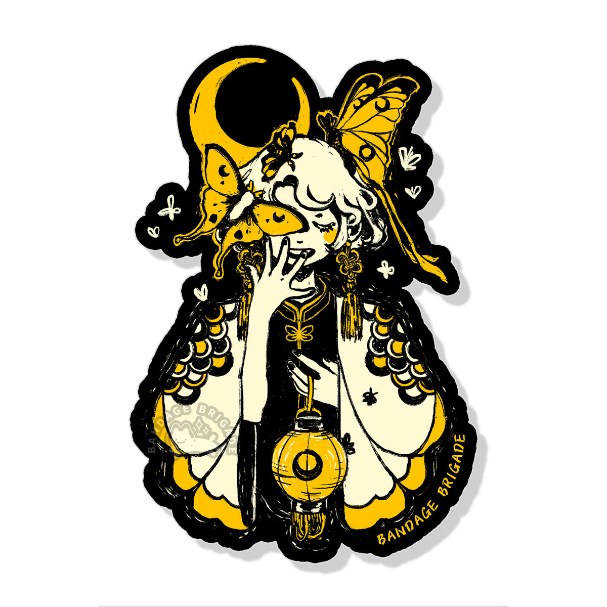 Lunar Moth Sticker – Bandage Brigade