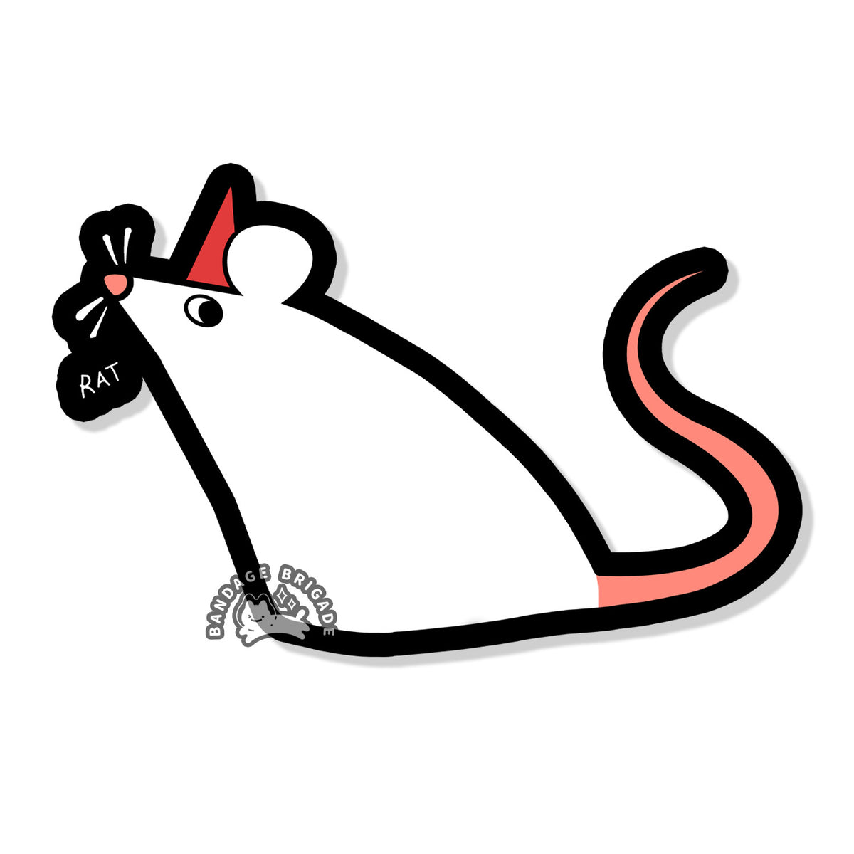 Rat with a Hat Sticker – Bandage Brigade