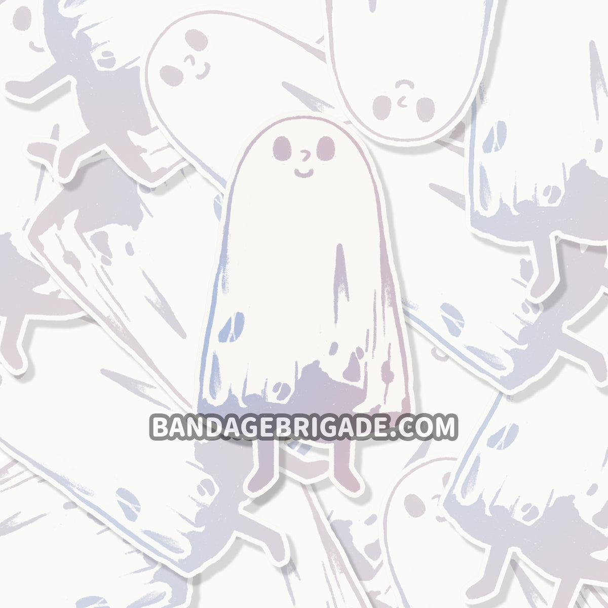 Happy Ghost Sticker – Bandage Brigade